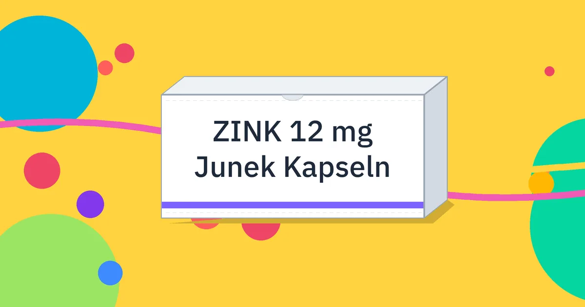 Symbolbild: Packung mit der Aufschrift ZINK 12 mg Junek Kapseln (PZN 10053463) – Verfügbarkeit und Bezug in Apotheken in Frankfurt am Main
