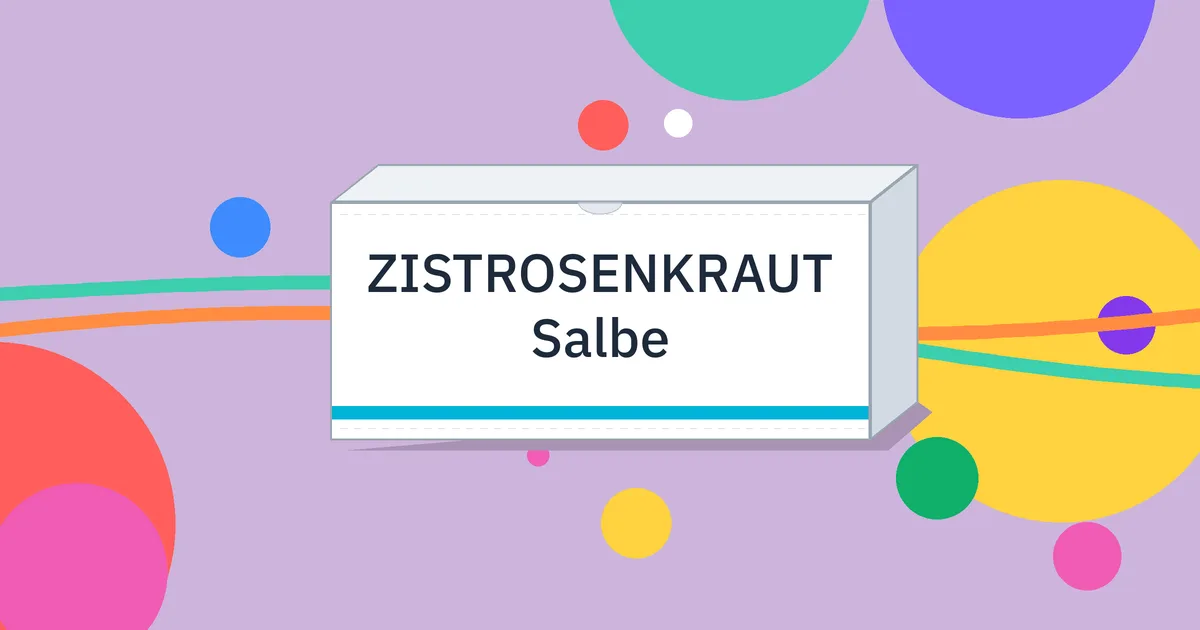 Symbolbild: Packung mit der Aufschrift ZISTROSENKRAUT Salbe (PZN 18397044) – Verfügbarkeit und Bezug in Apotheken in Frankfurt am Main
