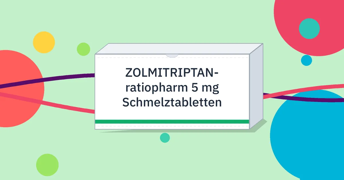 Symbolbild: Packung mit der Aufschrift ZOLMITRIPTAN-ratiopharm 5 mg Schmelztabletten (PZN 09087126) – Verfügbarkeit und Bezug in Apotheken in Frankfurt am Main