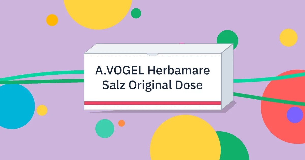 Symbolbild: Packung mit der Aufschrift A.VOGEL Herbamare Salz Original Dose (PZN 20857754) – Verfügbarkeit und Bezug in Apotheken in Frankfurt am Main