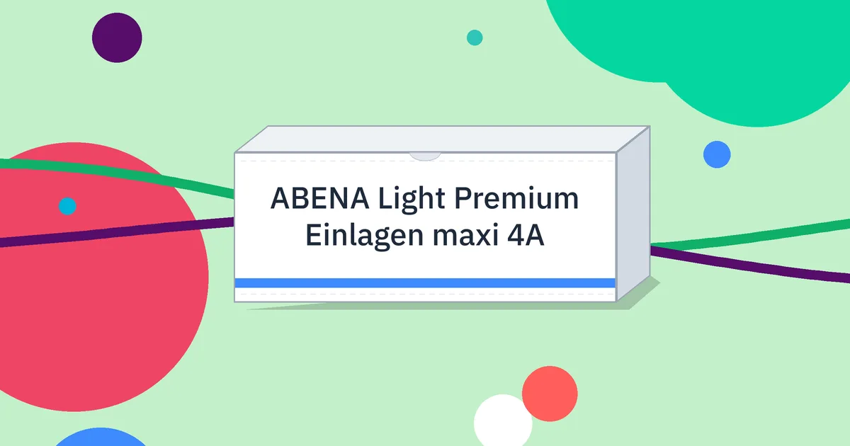 Symbolbild: Packung mit der Aufschrift ABENA Light Premium Einlagen maxi 4A (PZN 18007735) – Verfügbarkeit und Bezug in Apotheken in Frankfurt am Main