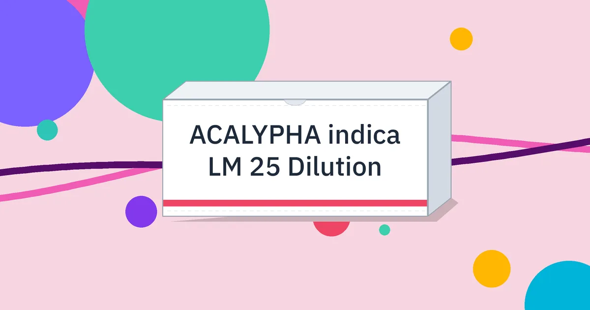 Symbolbild: Packung mit der Aufschrift ACALYPHA indica LM 25 Dilution (PZN 13262641) – Verfügbarkeit und Bezug in Apotheken in Frankfurt am Main
