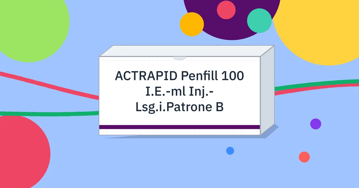 Symbolbild: Packung mit der Aufschrift ACTRAPID Penfill 100 I.E.-ml Inj.-Lsg.i.Patrone B (PZN 04393692) – Verfügbarkeit und Bezug in Apotheken in Frankfurt am Main