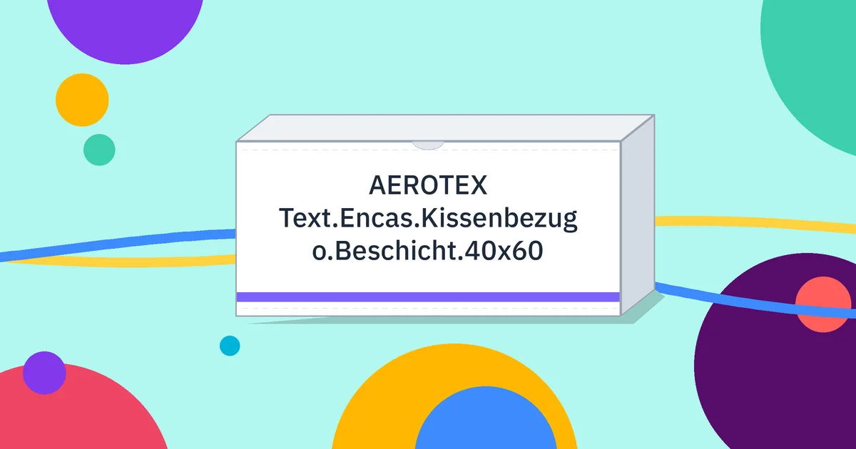 Symbolbild: Packung mit der Aufschrift AEROTEX Text.Encas.Kissenbezug o.Beschicht.40x60 (PZN 03391923) – Verfügbarkeit und Bezug in Apotheken in Frankfurt am Main