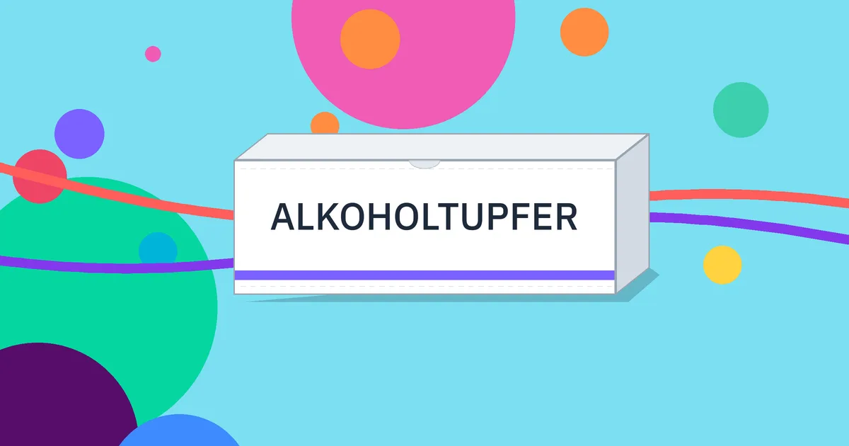 Symbolbild: Packung mit der Aufschrift ALKOHOLTUPFER (PZN 09089059) – Verfügbarkeit und Bezug in Apotheken in Frankfurt am Main