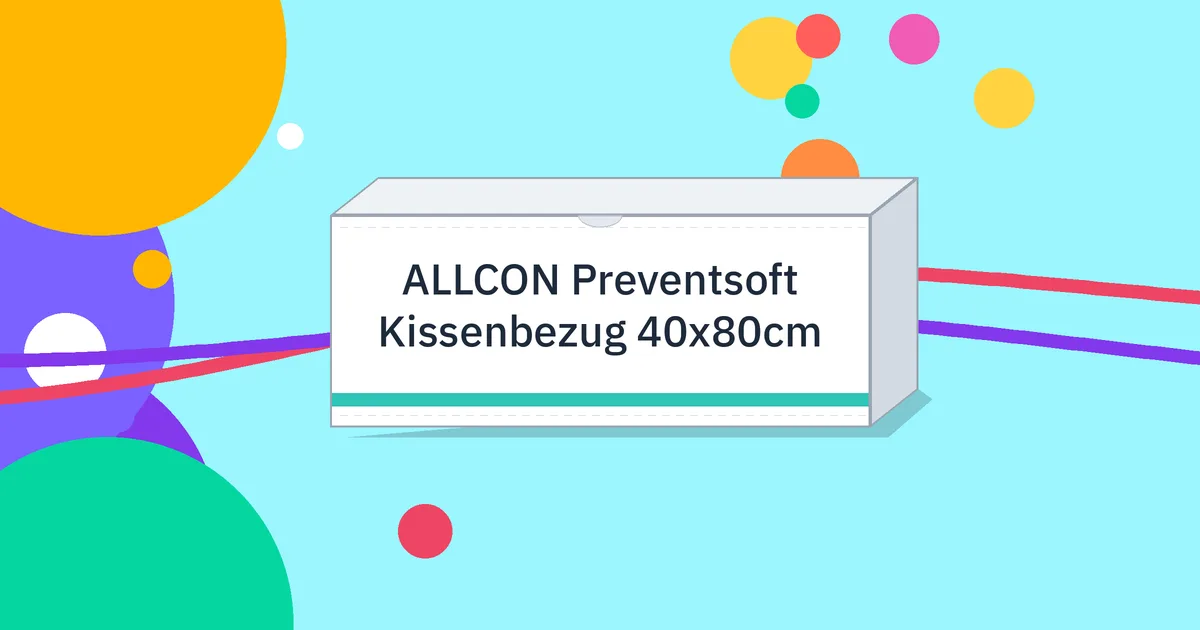 Symbolbild: Packung mit der Aufschrift ALLCON Preventsoft Kissenbezug 40x80cm (PZN 03077753) – Verfügbarkeit und Bezug in Apotheken in Frankfurt am Main