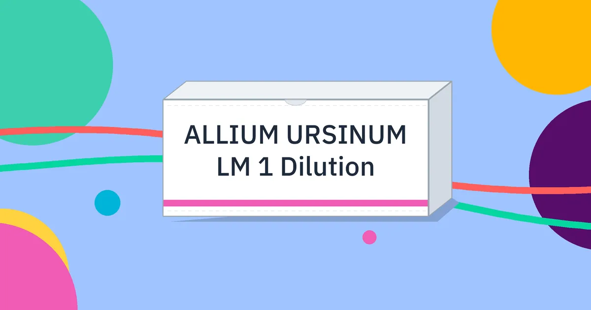 Symbolbild: Packung mit der Aufschrift ALLIUM URSINUM LM 1 Dilution (PZN 12756944) – Verfügbarkeit und Bezug in Apotheken in Frankfurt am Main