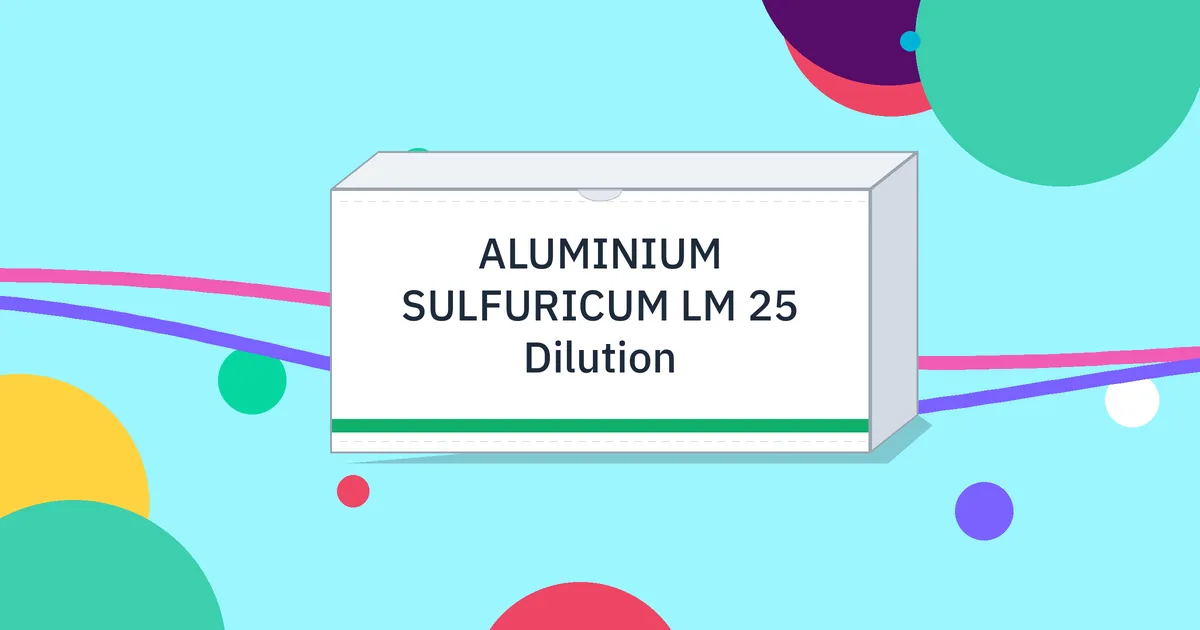 Symbolbild: Packung mit der Aufschrift ALUMINIUM SULFURICUM LM 25 Dilution (PZN 13317773) – Verfügbarkeit und Bezug in Apotheken in Frankfurt am Main