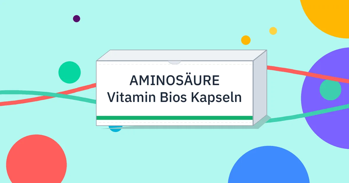 Symbolbild: Packung mit der Aufschrift AMINOSÄURE Vitamin Bios Kapseln (PZN 00897088) – Verfügbarkeit und Bezug in Apotheken in Frankfurt am Main