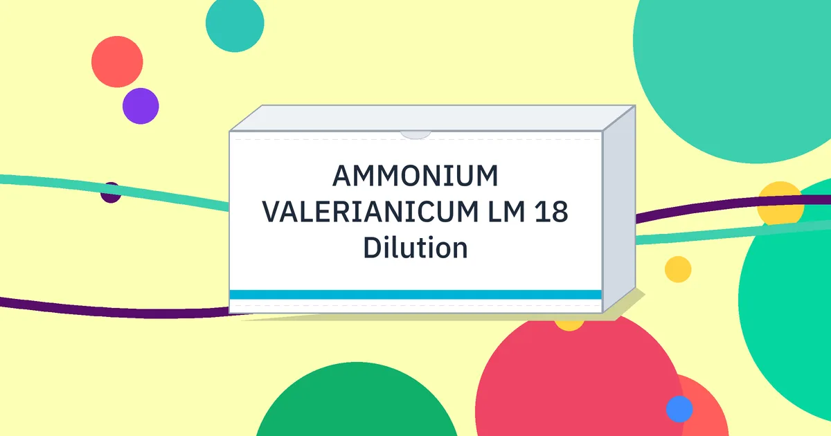 Symbolbild: Packung mit der Aufschrift AMMONIUM VALERIANICUM LM 18 Dilution (PZN 13323756) – Verfügbarkeit und Bezug in Apotheken in Frankfurt am Main