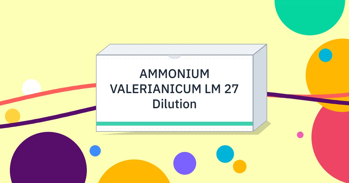 Symbolbild: Packung mit der Aufschrift AMMONIUM VALERIANICUM LM 27 Dilution (PZN 13323874) – Verfügbarkeit und Bezug in Apotheken in Frankfurt am Main