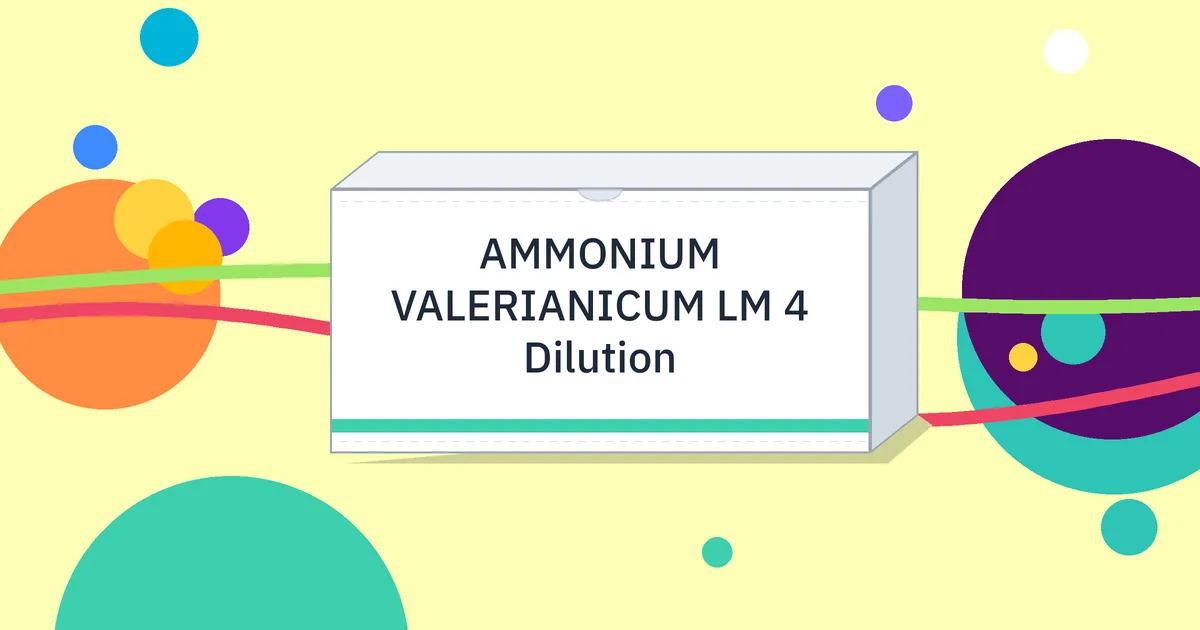 Symbolbild: Packung mit der Aufschrift AMMONIUM VALERIANICUM LM 4 Dilution (PZN 13323584) – Verfügbarkeit und Bezug in Apotheken in Frankfurt am Main