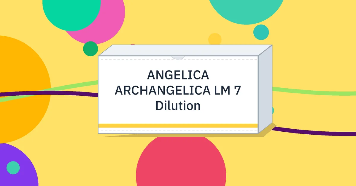 Symbolbild: Packung mit der Aufschrift ANGELICA ARCHANGELICA LM 7 Dilution (PZN 13367920) – Verfügbarkeit und Bezug in Apotheken in Frankfurt am Main