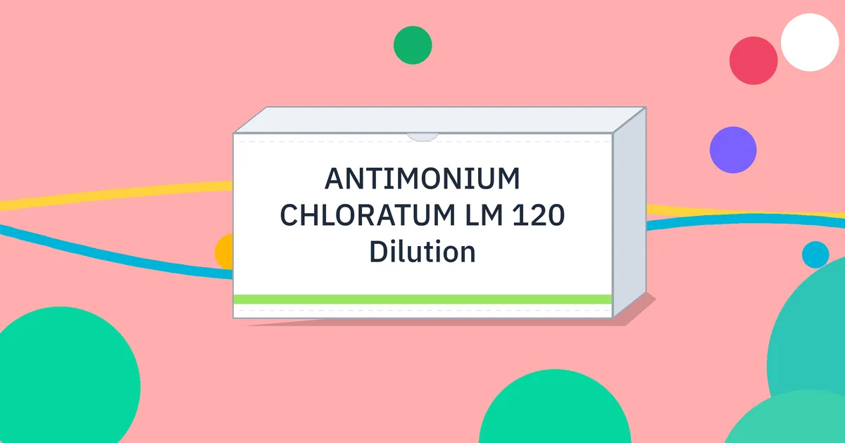 Symbolbild: Packung mit der Aufschrift ANTIMONIUM CHLORATUM LM 120 Dilution (PZN 13373116) – Verfügbarkeit und Bezug in Apotheken in Frankfurt am Main
