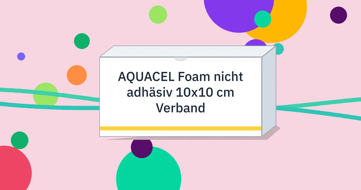 Symbolbild: Packung mit der Aufschrift AQUACEL Foam nicht adhäsiv 10x10 cm Verband (PZN 13889860) – Verfügbarkeit und Bezug in Apotheken in Frankfurt am Main
