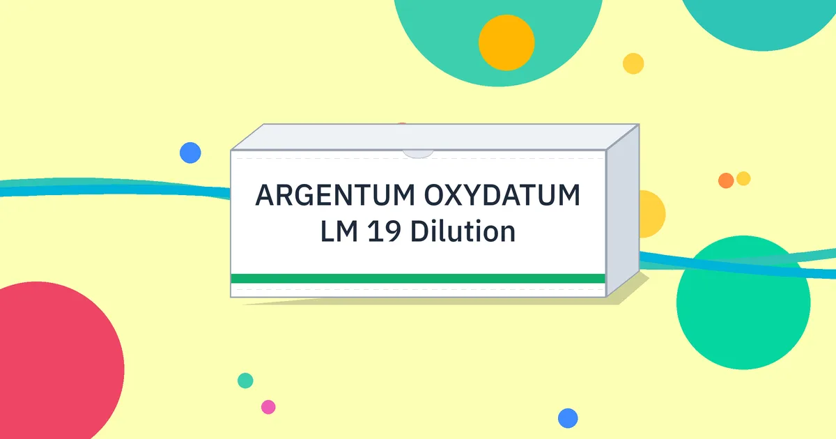 Symbolbild: Packung mit der Aufschrift ARGENTUM OXYDATUM LM 19 Dilution (PZN 12769183) – Verfügbarkeit und Bezug in Apotheken in Frankfurt am Main