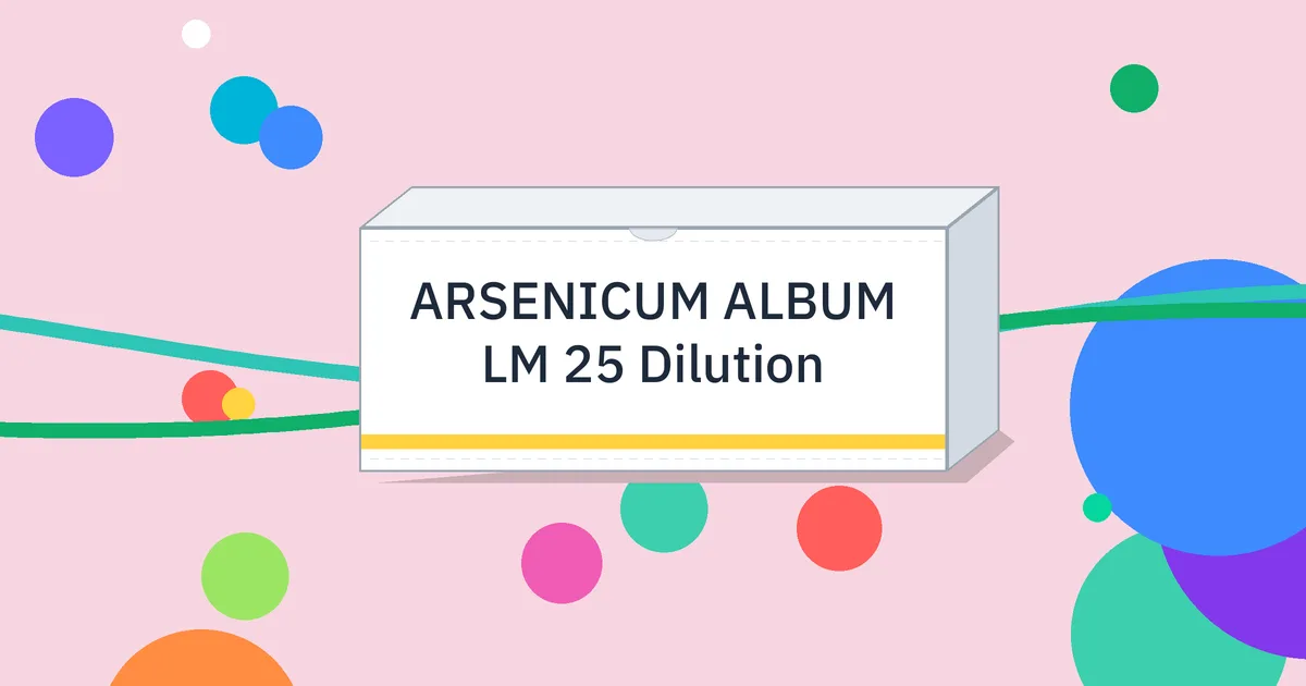 Symbolbild: Packung mit der Aufschrift ARSENICUM ALBUM LM 25 Dilution (PZN 12771027) – Verfügbarkeit und Bezug in Apotheken in Frankfurt am Main