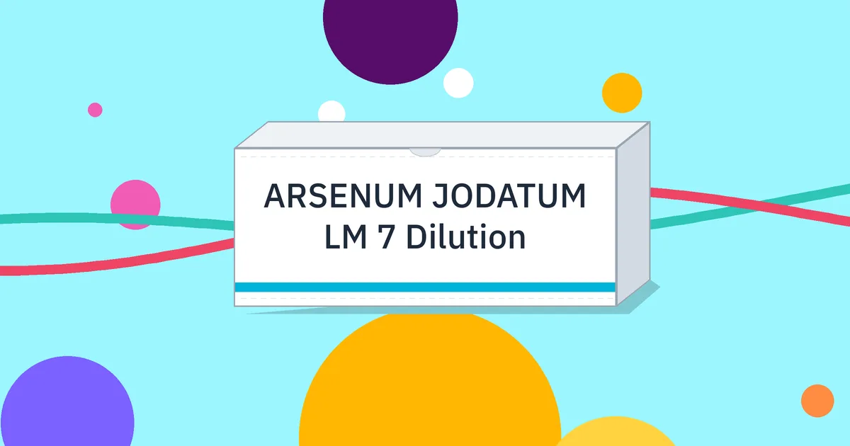 Symbolbild: Packung mit der Aufschrift ARSENUM JODATUM LM 7 Dilution (PZN 12778839) – Verfügbarkeit und Bezug in Apotheken in Frankfurt am Main