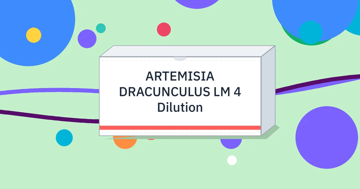 Symbolbild: Packung mit der Aufschrift ARTEMISIA DRACUNCULUS LM 4 Dilution (PZN 13394029) – Verfügbarkeit und Bezug in Apotheken in Frankfurt am Main