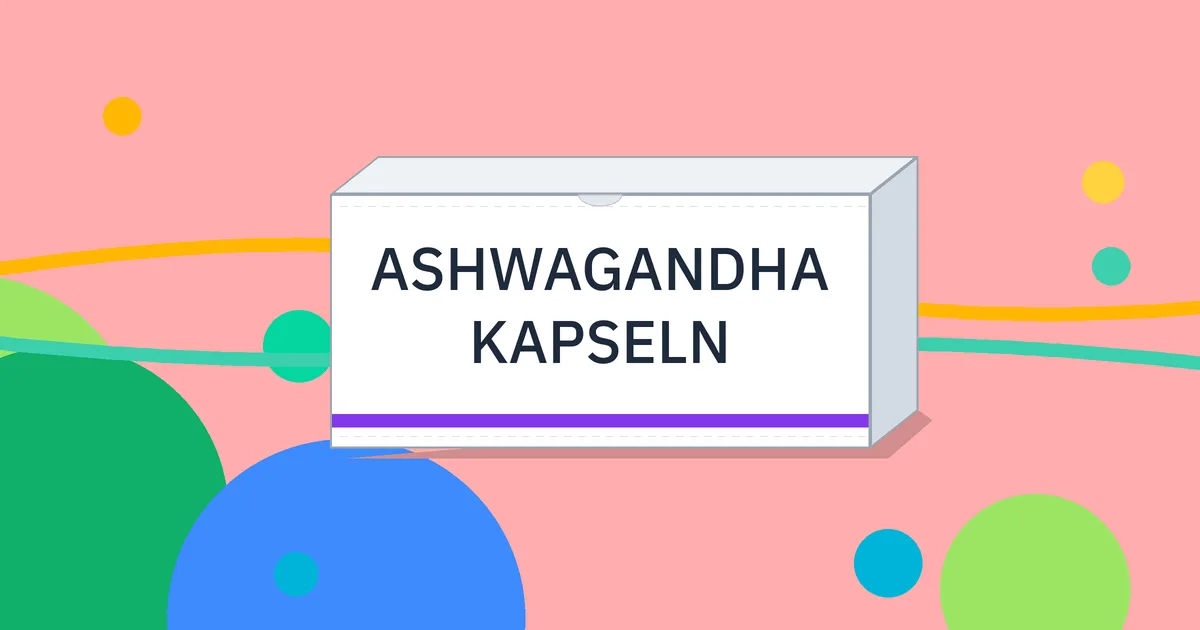 Symbolbild: Packung mit der Aufschrift ASHWAGANDHA KAPSELN (PZN 16680267) – Verfügbarkeit und Bezug in Apotheken in Frankfurt am Main