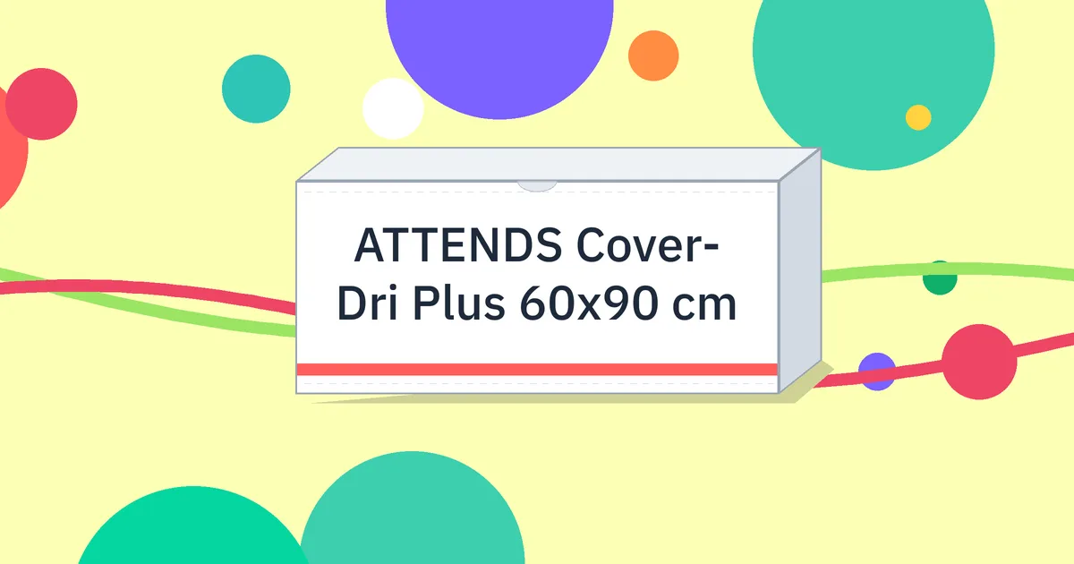 Symbolbild: Packung mit der Aufschrift ATTENDS Cover-Dri Plus 60x90 cm (PZN 01882930) – Verfügbarkeit und Bezug in Apotheken in Frankfurt am Main