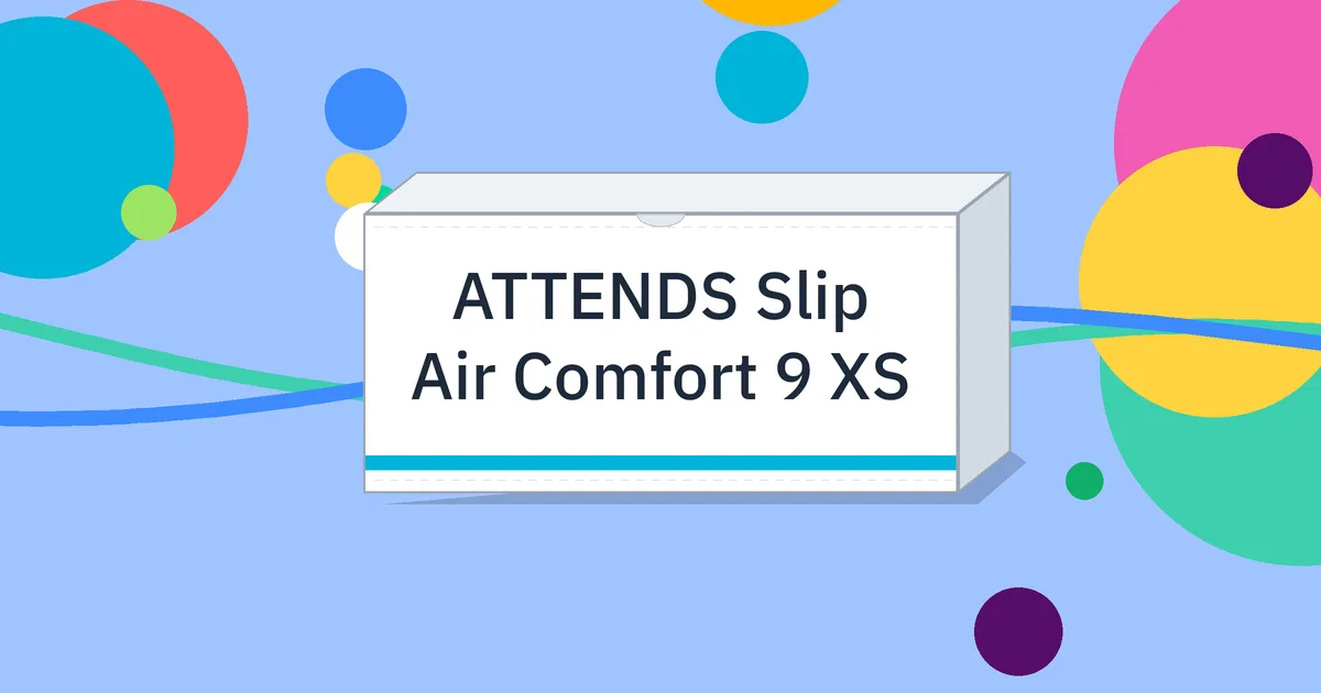 Symbolbild: Packung mit der Aufschrift ATTENDS Slip Air Comfort 9 XS (PZN 19384925) – Verfügbarkeit und Bezug in Apotheken in Frankfurt am Main