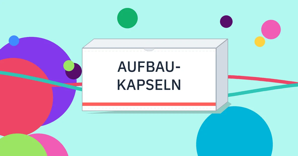 Symbolbild: Packung mit der Aufschrift AUFBAU-KAPSELN (PZN 12571854) – Verfügbarkeit und Bezug in Apotheken in Frankfurt am Main