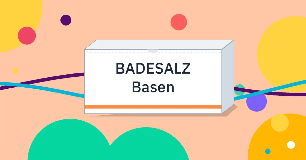 Symbolbild: Packung mit der Aufschrift BADESALZ Basen (PZN 17427866) – Verfügbarkeit und Bezug in Apotheken in Frankfurt am Main