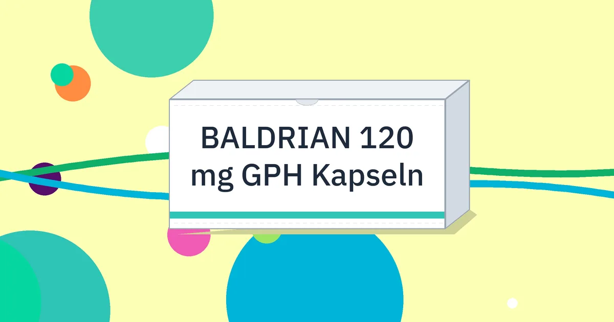 Symbolbild: Packung mit der Aufschrift BALDRIAN 120 mg GPH Kapseln (PZN 09748881) – Verfügbarkeit und Bezug in Apotheken in Frankfurt am Main