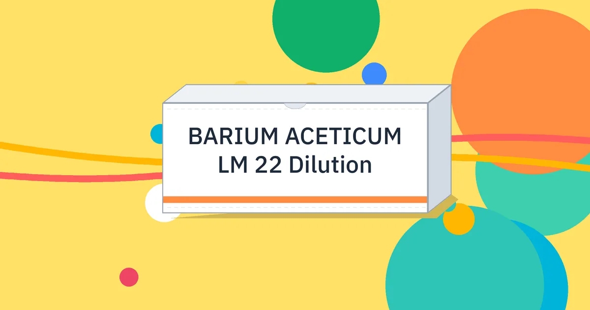 Symbolbild: Packung mit der Aufschrift BARIUM ACETICUM LM 22 Dilution (PZN 12788631) – Verfügbarkeit und Bezug in Apotheken in Frankfurt am Main