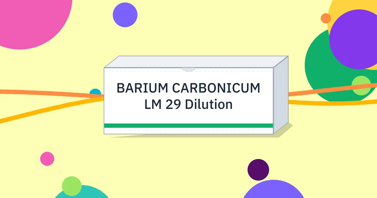 Symbolbild: Packung mit der Aufschrift BARIUM CARBONICUM LM 29 Dilution (PZN 12789151) – Verfügbarkeit und Bezug in Apotheken in Frankfurt am Main