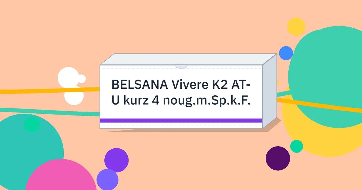 Symbolbild: Packung mit der Aufschrift BELSANA Vivere K2 AT-U kurz 4 noug.m.Sp.k.F. (PZN 08538288) – Verfügbarkeit und Bezug in Apotheken in Frankfurt am Main