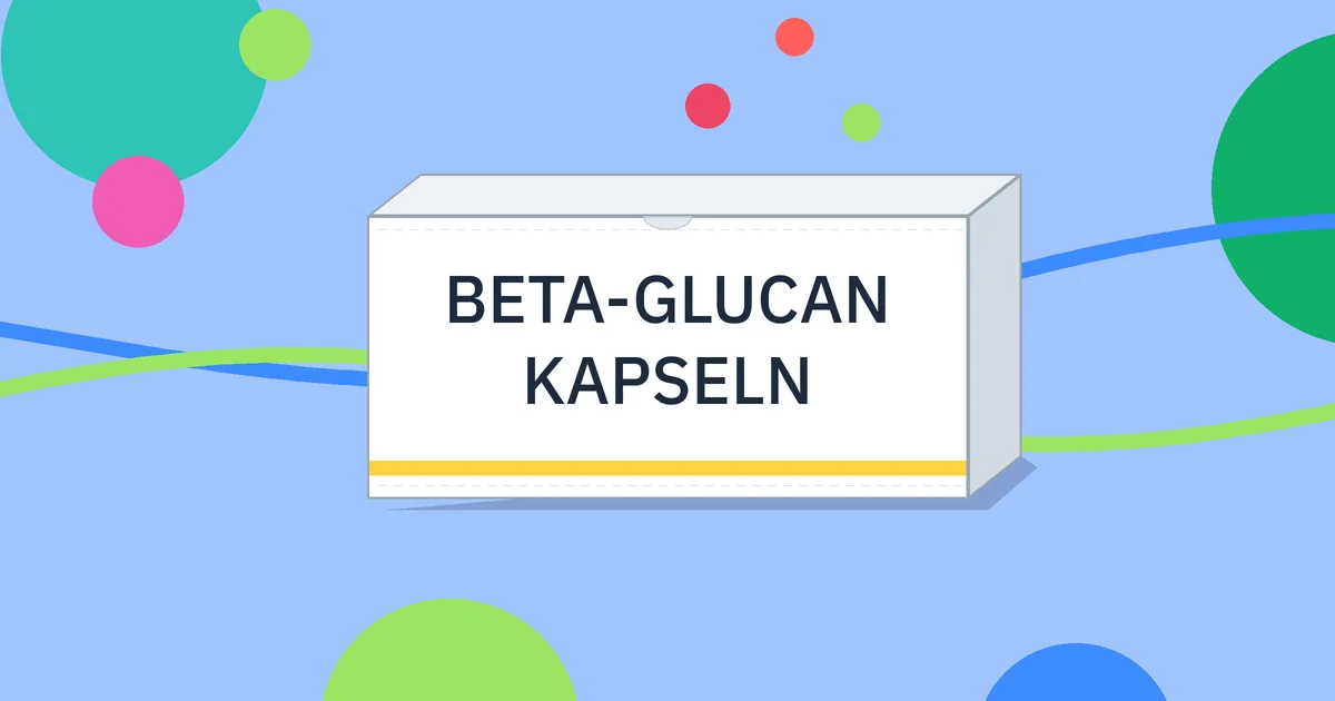 Symbolbild: Packung mit der Aufschrift BETA-GLUCAN KAPSELN (PZN 10309589) – Verfügbarkeit und Bezug in Apotheken in Frankfurt am Main