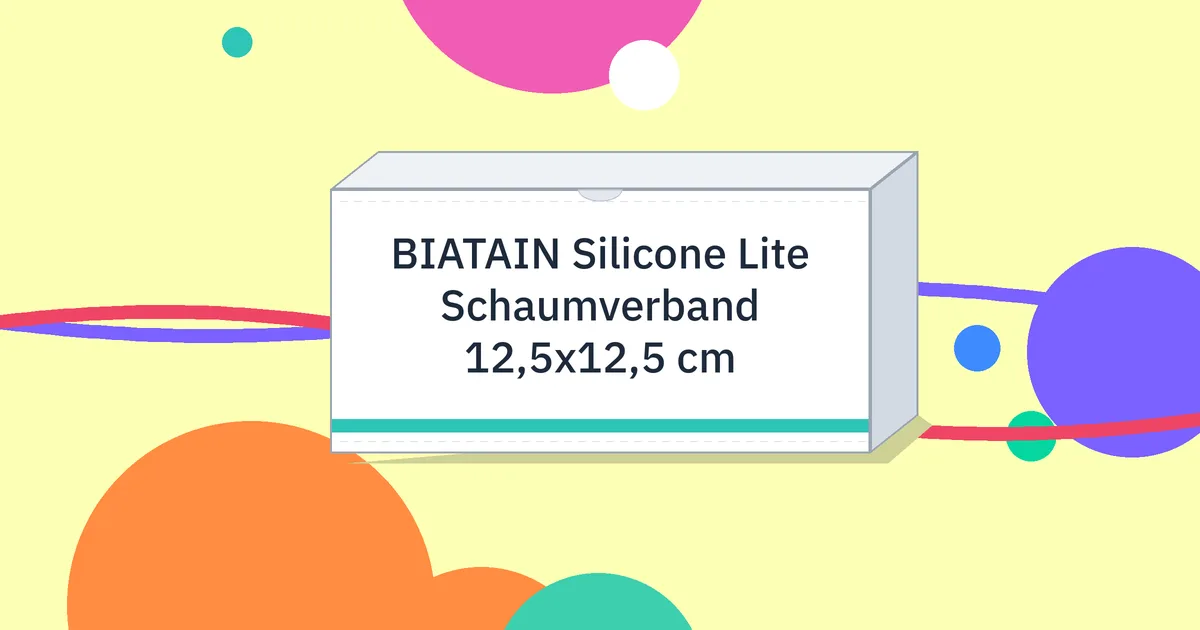 Symbolbild: Packung mit der Aufschrift BIATAIN Silicone Lite Schaumverband 12,5x12,5 cm (PZN 20344500) – Verfügbarkeit und Bezug in Apotheken in Frankfurt am Main