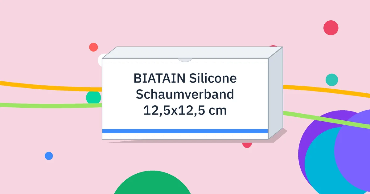 Symbolbild: Packung mit der Aufschrift BIATAIN Silicone Schaumverband 12,5x12,5 cm (PZN 19699037) – Verfügbarkeit und Bezug in Apotheken in Frankfurt am Main