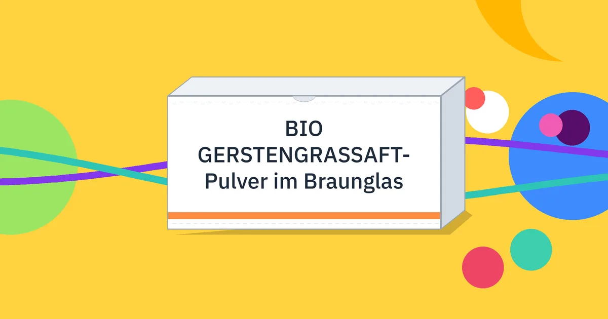 Symbolbild: Packung mit der Aufschrift BIO GERSTENGRASSAFT-Pulver im Braunglas (PZN 11685863) – Verfügbarkeit und Bezug in Apotheken in Frankfurt am Main