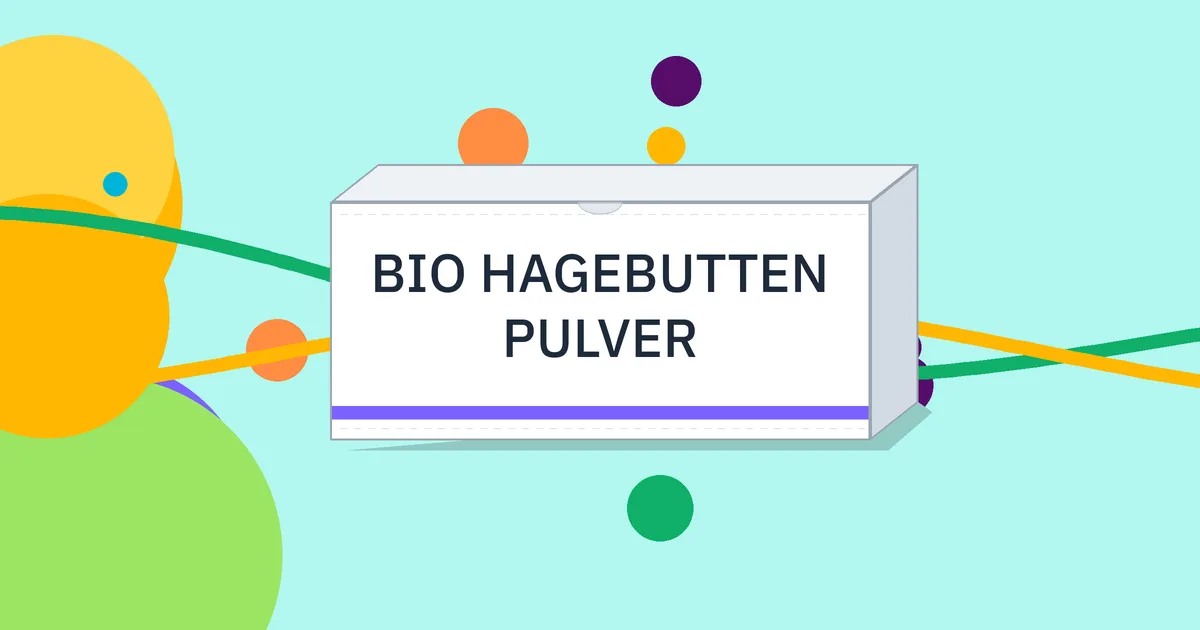 Symbolbild: Packung mit der Aufschrift BIO HAGEBUTTEN PULVER (PZN 18850259) – Verfügbarkeit und Bezug in Apotheken in Frankfurt am Main
