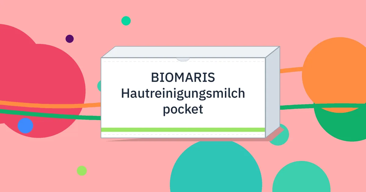 Symbolbild: Packung mit der Aufschrift BIOMARIS Hautreinigungsmilch pocket (PZN 14308894) – Verfügbarkeit und Bezug in Apotheken in Frankfurt am Main