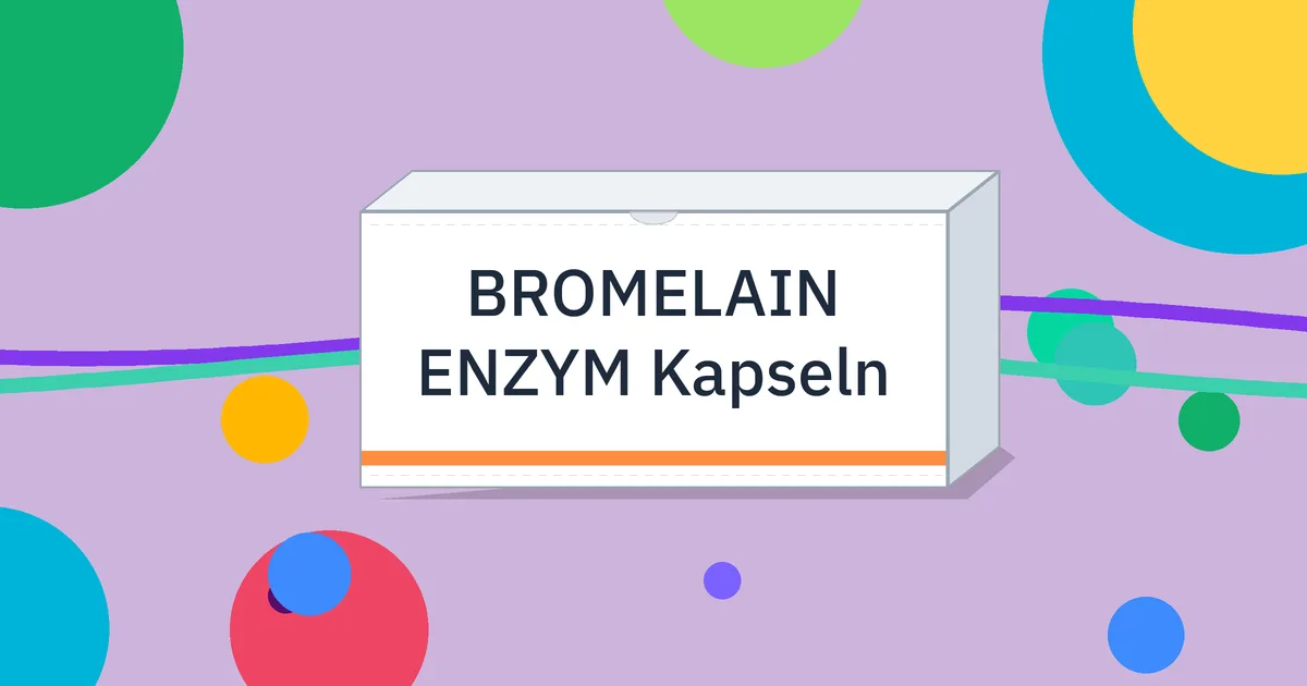 Symbolbild: Packung mit der Aufschrift BROMELAIN ENZYM Kapseln (PZN 03404235) – Verfügbarkeit und Bezug in Apotheken in Frankfurt am Main