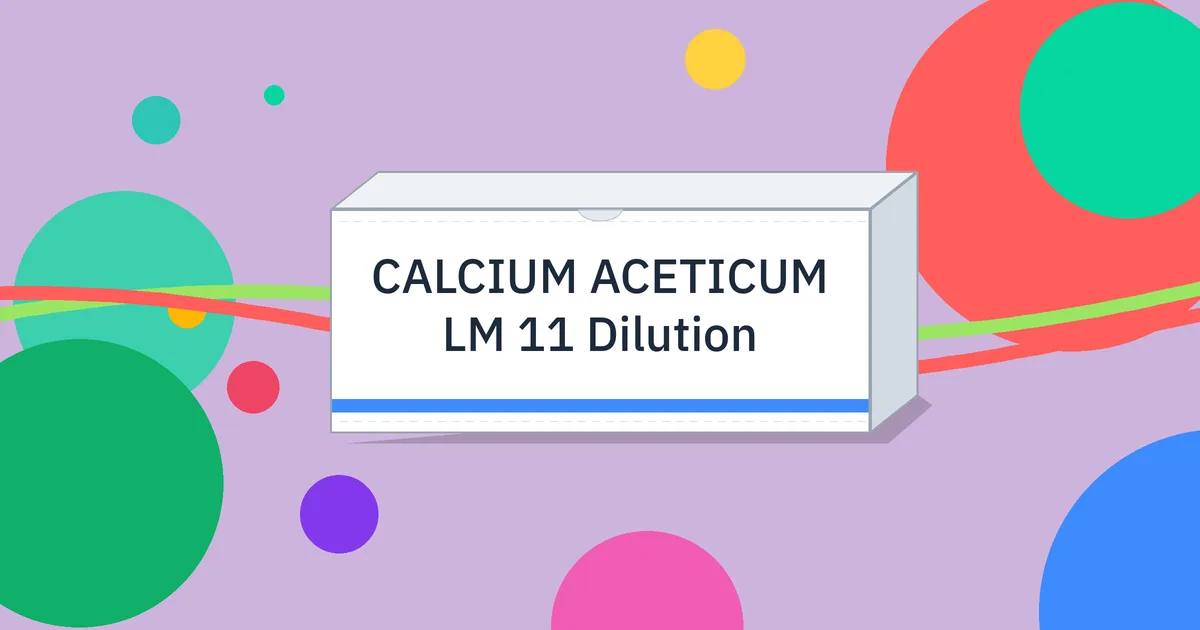 Symbolbild: Packung mit der Aufschrift CALCIUM ACETICUM LM 11 Dilution (PZN 13405537) – Verfügbarkeit und Bezug in Apotheken in Frankfurt am Main