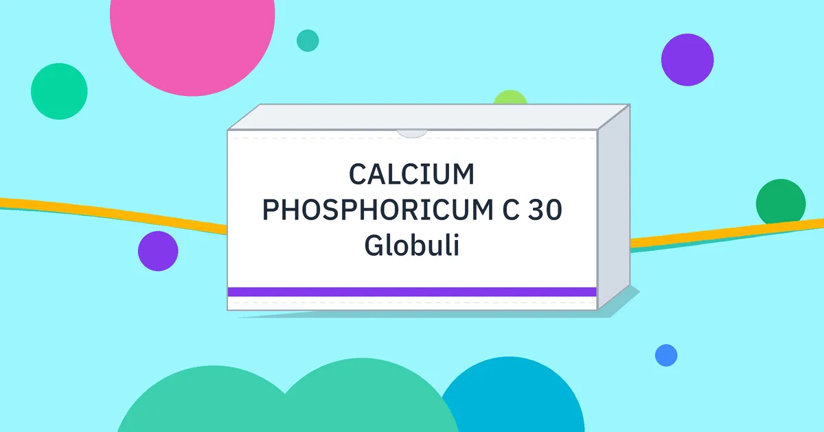 Symbolbild: Packung mit der Aufschrift CALCIUM PHOSPHORICUM C 30 Globuli (PZN 02889928) – Verfügbarkeit und Bezug in Apotheken in Frankfurt am Main