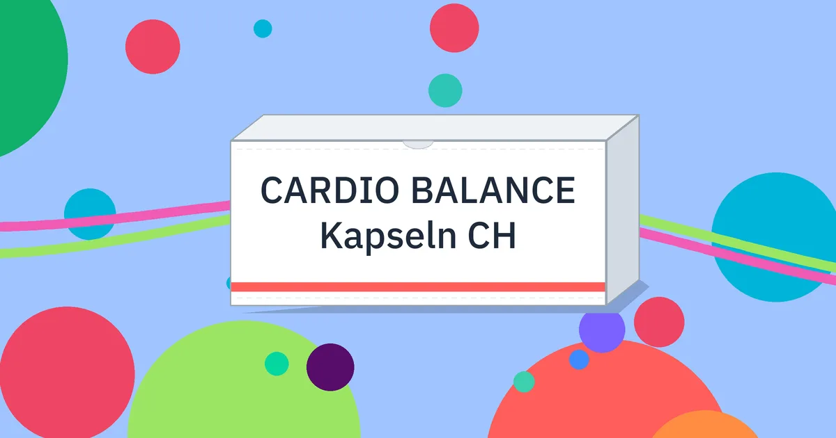 Symbolbild: Packung mit der Aufschrift CARDIO BALANCE Kapseln CH (PZN 20632759) – Verfügbarkeit und Bezug in Apotheken in Frankfurt am Main