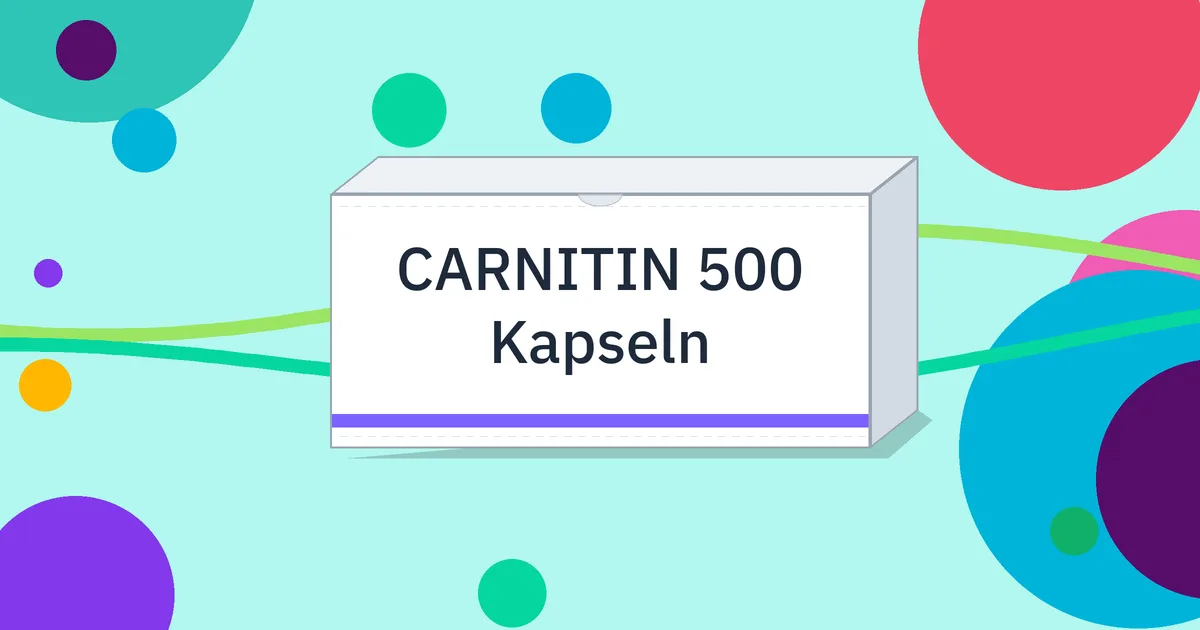 Symbolbild: Packung mit der Aufschrift CARNITIN 500 Kapseln (PZN 00431378) – Verfügbarkeit und Bezug in Apotheken in Frankfurt am Main