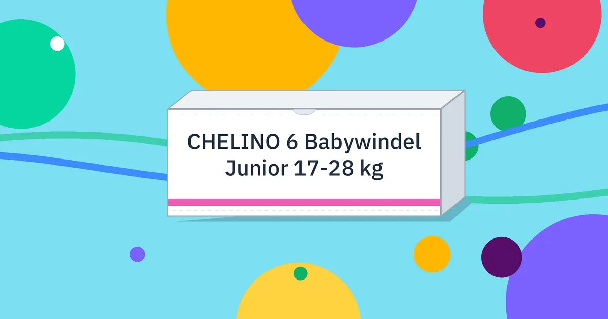 Symbolbild: Packung mit der Aufschrift CHELINO 6 Babywindel Junior 17-28 kg (PZN 11133052) – Verfügbarkeit und Bezug in Apotheken in Frankfurt am Main