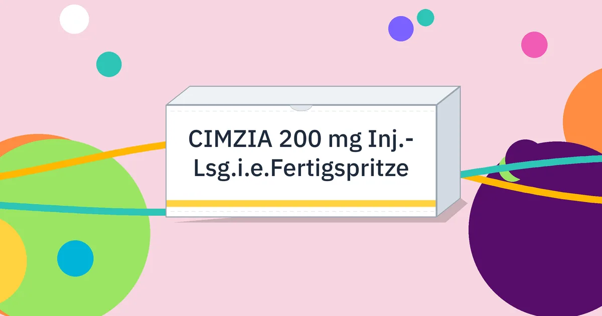 Symbolbild: Packung mit der Aufschrift CIMZIA 200 mg Inj.-Lsg.i.e.Fertigspritze (PZN 19289782) – Verfügbarkeit und Bezug in Apotheken in Frankfurt am Main