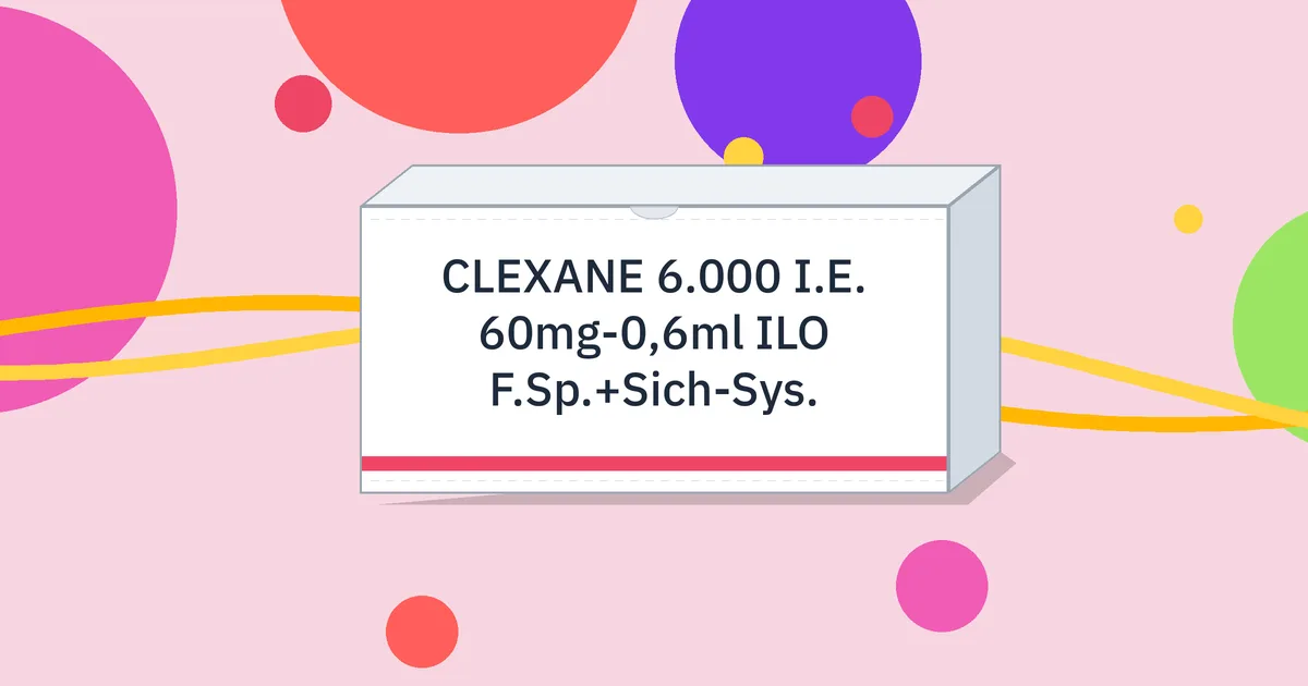 Symbolbild: Packung mit der Aufschrift CLEXANE 6.000 I.E. 60mg-0,6ml ILO F.Sp.+Sich-Sys. (PZN 11331467) – Verfügbarkeit und Bezug in Apotheken in Frankfurt am Main