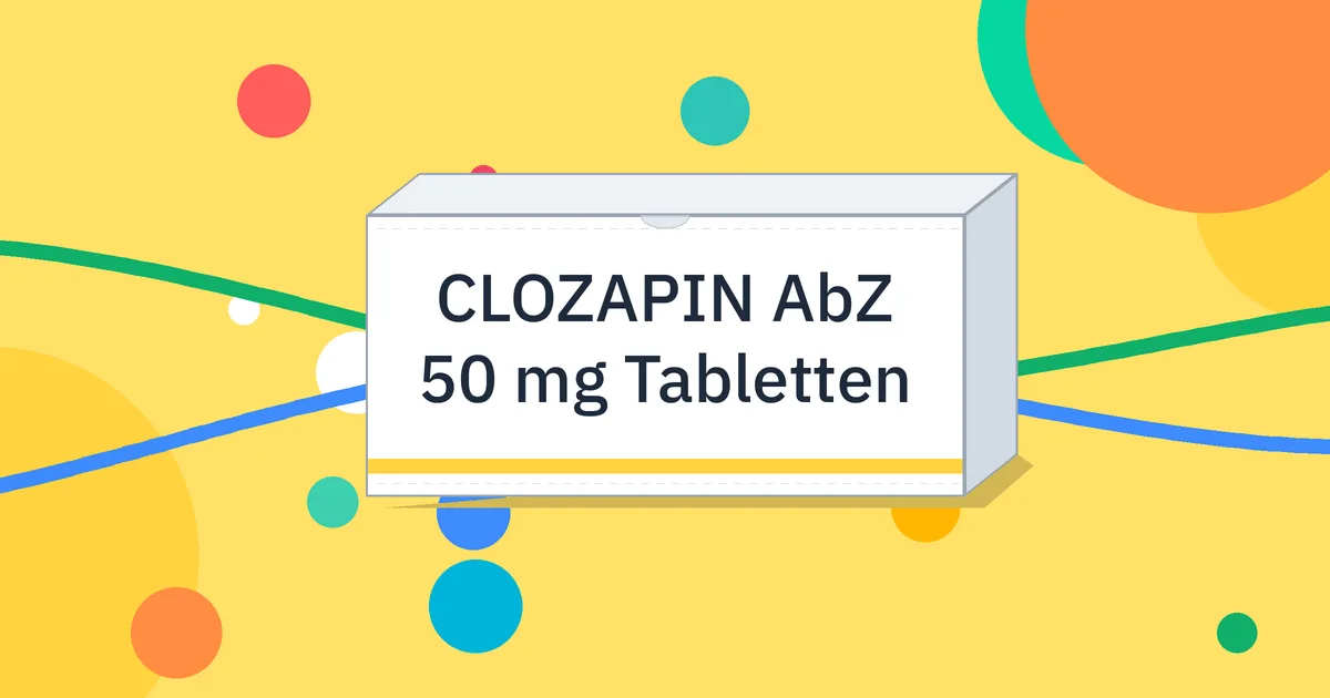 Symbolbild: Packung mit der Aufschrift CLOZAPIN AbZ 50 mg Tabletten (PZN 05563073) – Verfügbarkeit und Bezug in Apotheken in Frankfurt am Main