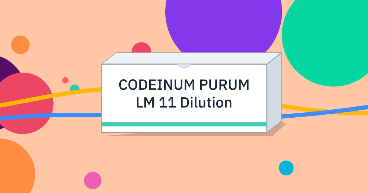 Symbolbild: Packung mit der Aufschrift CODEINUM PURUM LM 11 Dilution (PZN 12830416) – Verfügbarkeit und Bezug in Apotheken in Frankfurt am Main
