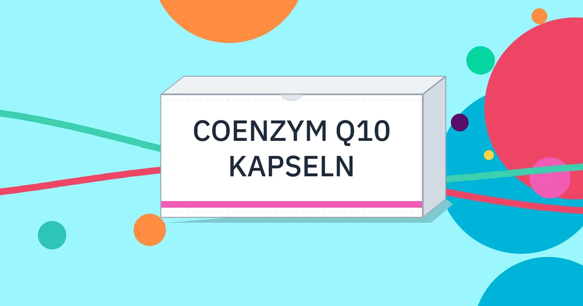 Symbolbild: Packung mit der Aufschrift COENZYM Q10 KAPSELN (PZN 18724371) – Verfügbarkeit und Bezug in Apotheken in Frankfurt am Main