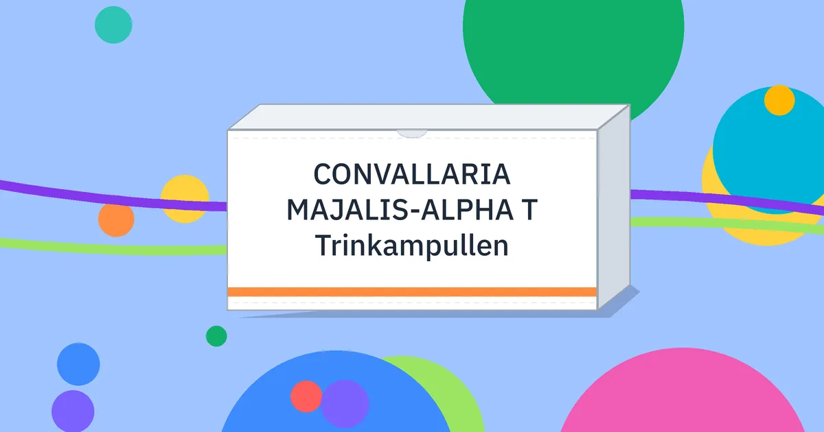 Symbolbild: Packung mit der Aufschrift CONVALLARIA MAJALIS-ALPHA T Trinkampullen (PZN 10223008) – Verfügbarkeit und Bezug in Apotheken in Frankfurt am Main